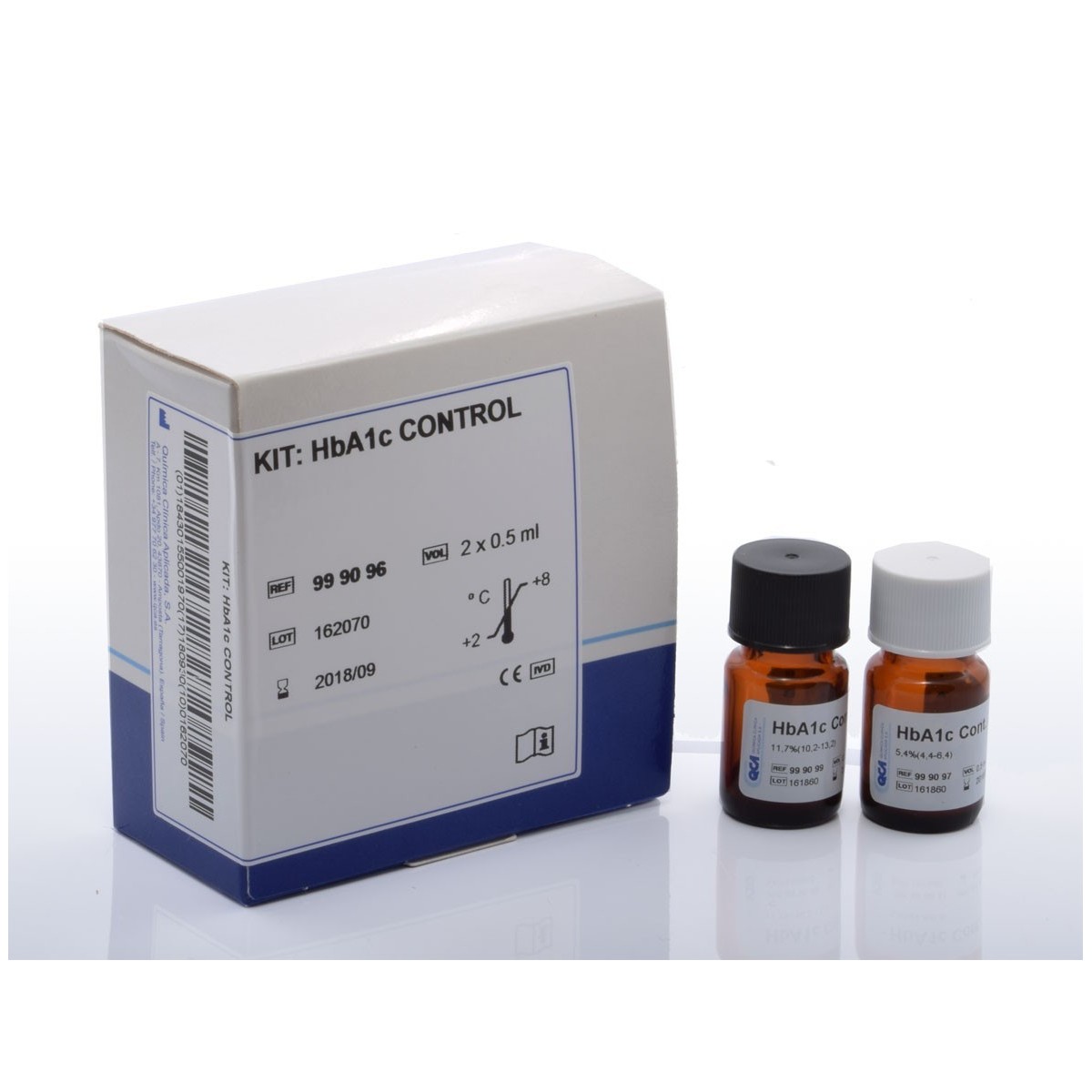 GLYCOHEMOGLOBIN (HbA1c) AUTOMATIC, CONTROL SET, 2 x 0.5 mL